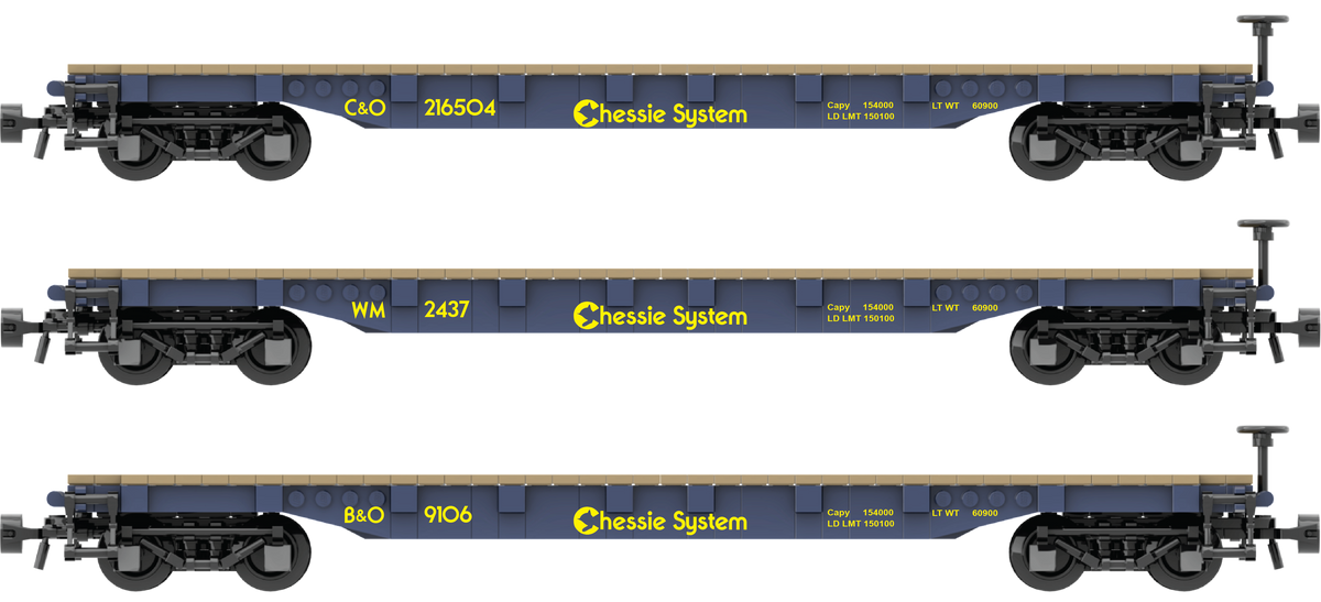 Chessie System Decals for the AAR 53' Flat Car – Brick Model Railroader