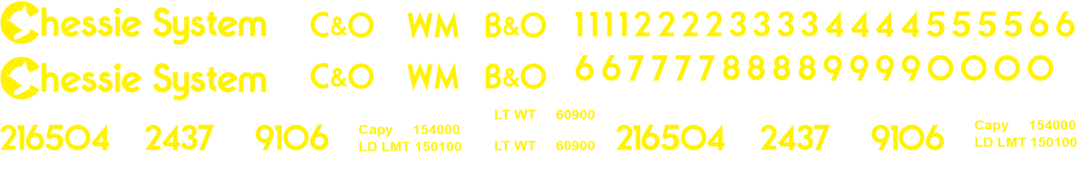 Chessie System Decals for the AAR 53' Flat Car – Brick Model Railroader