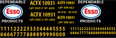 ESSO Decals for the ACF Type 27 Tank Car – Brick Model Railroader