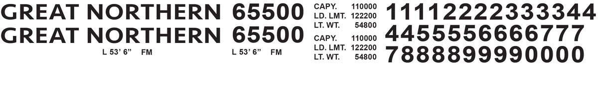Great Northern Decals for the AAR 53' Flat Car – Brick Model Railroader