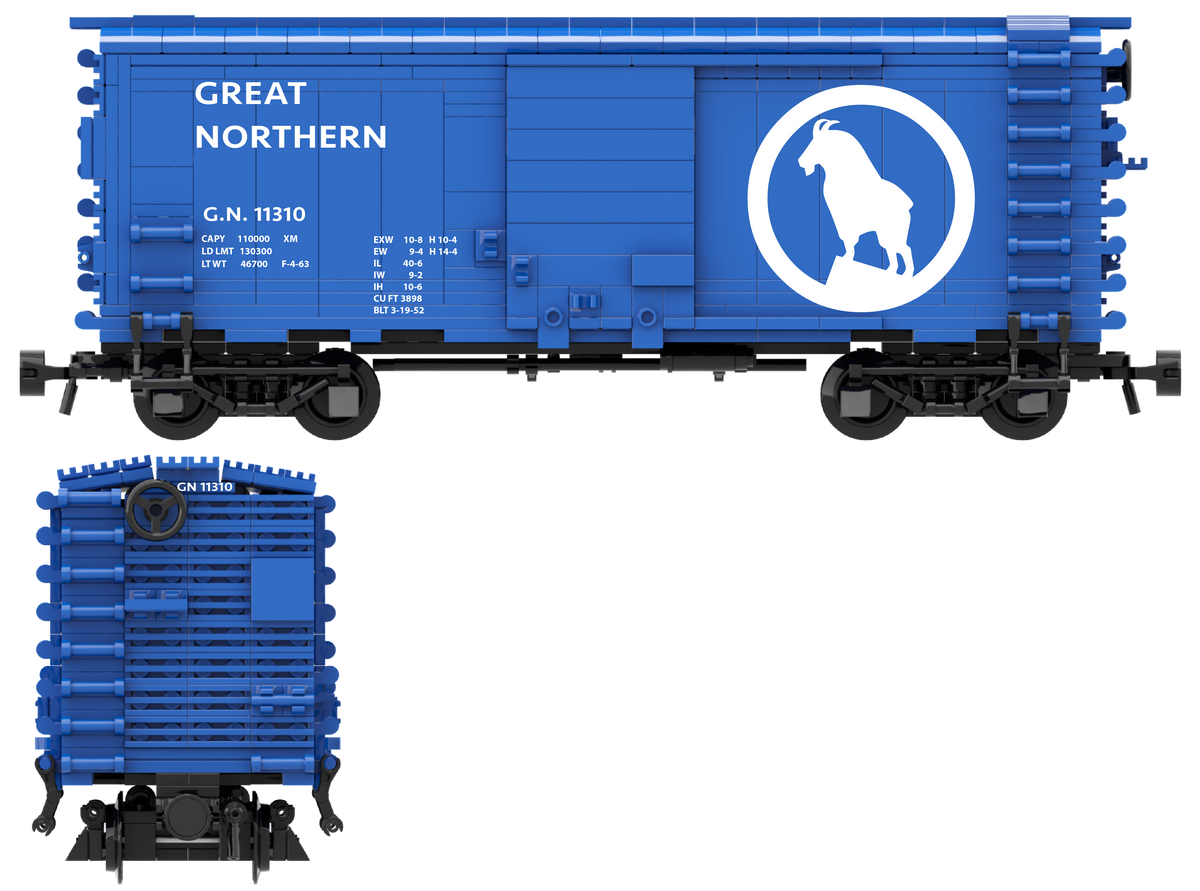 Great Northern Decals for the Pullman PS-1 Boxcar – Brick Model Railroader