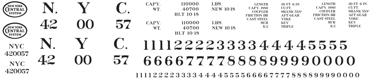 New York Central Decals for the USRA 55-Ton Hopper – Brick Model Railroader