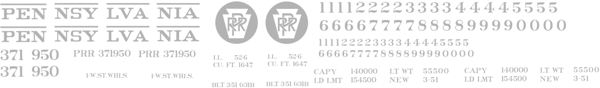 Pennsylvania Railroad "Circle Keystone Scheme" Decals for the G31/ACF ...