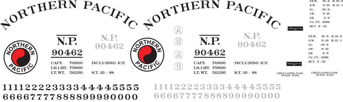 Northern Pacific Decals for the R-30-9 and R-40-9 Reefer – Brick Model ...