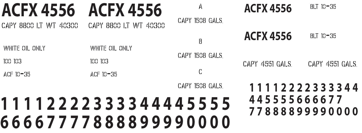 Shippers Car Line Decals for the ACF Type 27 Tank Car – Brick Model ...